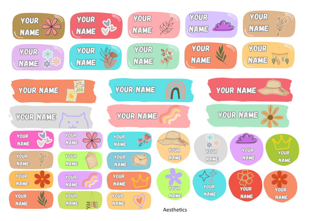 Name Labels Stickers- Customizable - Sticker Company Pakistan